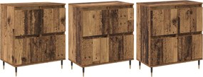 Úložná skříňka 3 ks Staré dřevo 60 x 35 x 70 cm 3394509