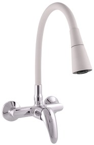 Slezák - RAV Umyvadlová/dřezová baterie s flexibilním ramínkem SÁZAVA - SAx02.x/13S, Šedá/chrom Rozteč připojení (mm): 150, Typ ovládací páky: Ovládací páka č.: 0 - (SA002.5/13S)