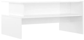 vidaXL Konferenční stolek lesklý bílý 90x55x42,5 cm kompozitní dřevo