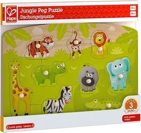 Hape Puzzle na desce - Džungle / Počet dílků: 10 / od 2 let