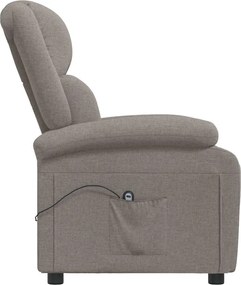 Elektrické polohovací křeslo taupe textil 3098360