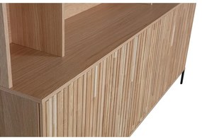 Knihovna v dekoru dubu v přírodní barvě 200x150x44 cm Gravure – WOOOD