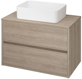 Cersanit Crea - závěsná skříňka pod umyvadlo na desku 80cm, dub, S924-010