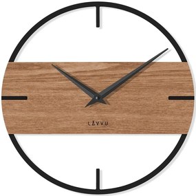 Stylové dřevěné hodiny LAVVU LOFT v industriálním vzhledu LCT4010