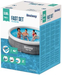 BESTWAY Fast Set Rattan Bazén 366 x 76 cm, bez filtrace 57443