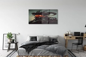 akrylový obraz Tmavé hrozná forma 125x50 cm