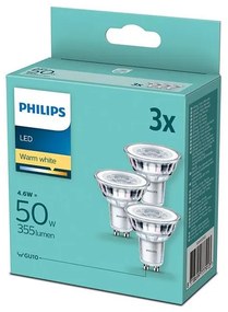 Philips | SADA 3x LED Žárovka Philips GU10/4,6W/230V 2700K | P4406
