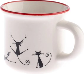 Porcelánový hrnek Dakls Cats Lilian, 75 ml