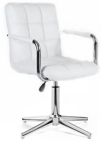 LuxuryForm Židle VERONA na stříbrném kříži - bílá