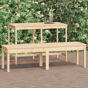 2místná zahradní lavice 159,5 x 44 x 45 cm masivní borové dřevo - Default Title