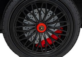 Ramiz Elektrické auto Lamborghini Aventador SV pro 2 děti Šedé + Bezkartáčový motor + Nafukovací kola + LED audio