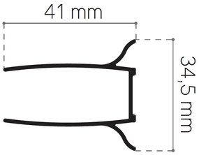 Glass 1989 Lula - boční stěna pro šířku vaničky 80 cm