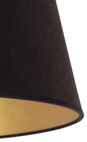 Kuželové stínidlo vysoké 25,5 cm, černá/zlatá barva