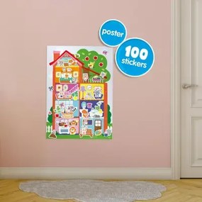 SES CREATIVE Můj první plakát Dům / Samolepkový plakát / 100 samolepek