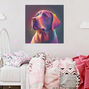 Plakát - Pes, Barevný labrador FeelHappy.cz Velikost plakátu: 80 x 80 cm