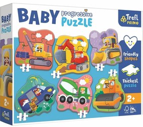 Trefl Baby puzzle Na staveništi, 6v1 (2-6 dílků)