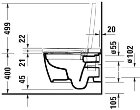 Duravit SensoWash® Starck f Lite Compact - Bidetové sedátko s keramikou, biela 650001012004310