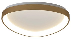 Mantra Niseko II, trojúhelníkové zlaté stropní svítidlo LED 50W, 2700-5000K, dálk. ovládání, 61x61cm