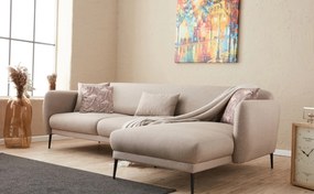 Hanah Home Rohová pohovka VENUS krémová pravá 825BLC2764