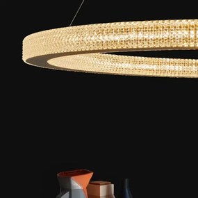 LED lustr Fiore 80 zlaté