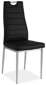 Jídelní židle Harold (černá + chromová). 1050207