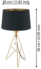 Eglo 39179 - Stolní lampa CAMPORALE 1xE27/60W/230V