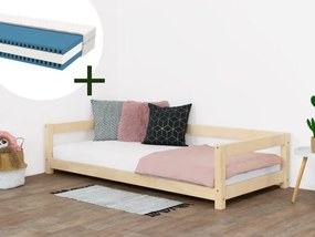 Benlemi Jednolůžková postel STUDY 120x200 cm + matrace METROPOLIS Zvolte barvu: Nelakovaná