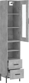 Skříň highboard betonově šedá 34,5x34x180 cm kompozitní dřevo 3199309