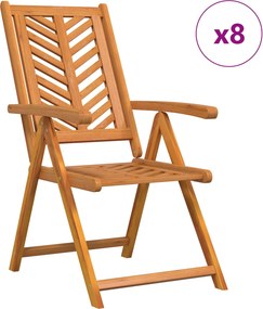 Zahradní křeslo 8 ks Hnědá Masivní akátové dřevo 3154136