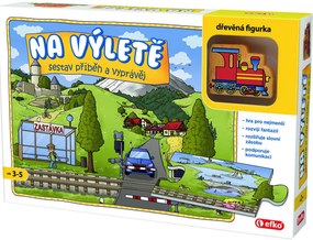 EFKO HRA Na výletě puzzle s příběhem skládačka s dřevěnou figurkou ef54648