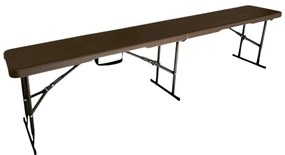 Plastová skládací lavice WOOD 180 cm
