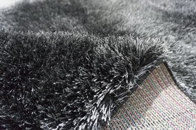 Berfin Dywany, Kusový koberec Seven Soft 7901 Black Grey, 80x150, šedá, ložnice