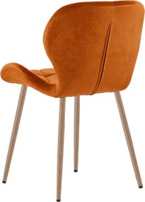 Jídelní židle MANGO VELVET, terakotová