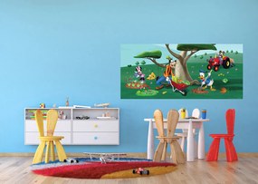 Dětská vliesová fototapeta na zed' Mickey Mouse v zahradě, Disney | 202 x 90 cm | DFTDNH 5321