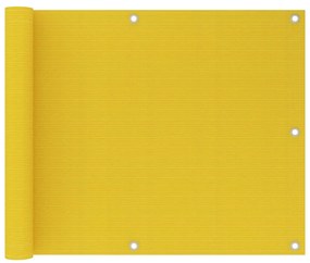 Balkónová zástěna žlutá 75 x 600 cm HDPE - Default Title