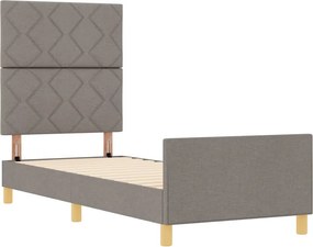 Rám postele s čelo Taupe 80 x 200 cm textil 3344764