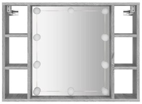 Petromila Zrcadlová skříňka s LED šedá sonoma 76 x 15 x 55 cm