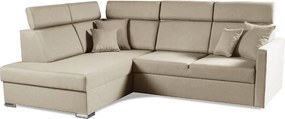 Sedací souprava SLIM XL | 180x238 cm | levá | rozkládací + úložný prostor | letto 11 šedobéžová EASY CLEAN