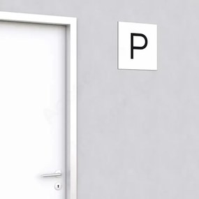 ACCEPT Označení podlaží - písmeno "P" - stříbrná tabulka - černý popis