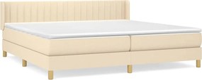 Box spring postel s matrací krémová 200x200 cm textil 3130462