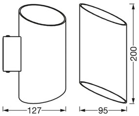 Ledvance - LED Stmívatelné nástěnné svítidlo SMART+ CYLINDRO LED/12W/230V Wi-Fi