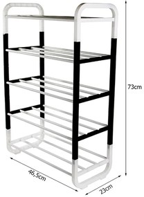 Verk Group Stojan na boty skříňka na boty 5 polic organizér šatní skříň doma