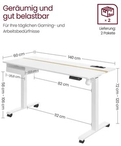 Elektrický kancelářský stůl LSD114W01