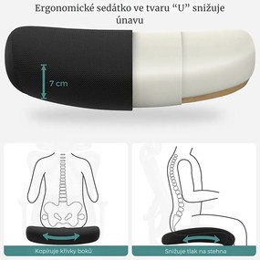 Kancelářská židle s opěrkou hlavy MAGNUS, max. 150 kg, černá SongmicsHome