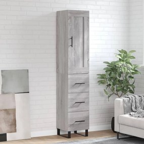 Skříň highboard šedá sonoma 34,5 x 34 x 180 cm kompozitní dřevo,  3200223