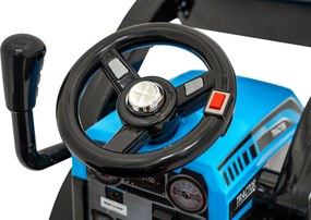 Ramiz Traktor buldozer G320 pro nejmenší děti modrý + pohyblivá lžíce + melodie + klakson + LED světla