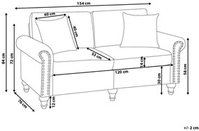 Dvoumístná pohovka, pískově béžová, OTRA Beliani