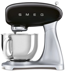 SMEG 50's Retro Style kuchyňský robot s kovovým podstavcem 4,8 l černý, SMF02BLEU