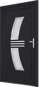vidaXL Vchodové dveře 108 x 208 cm PVC [3187940] Barva: Bílá