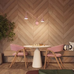 Sollux Lighting Nástěnné svítidlo NOX 2 růžové s vypínačem